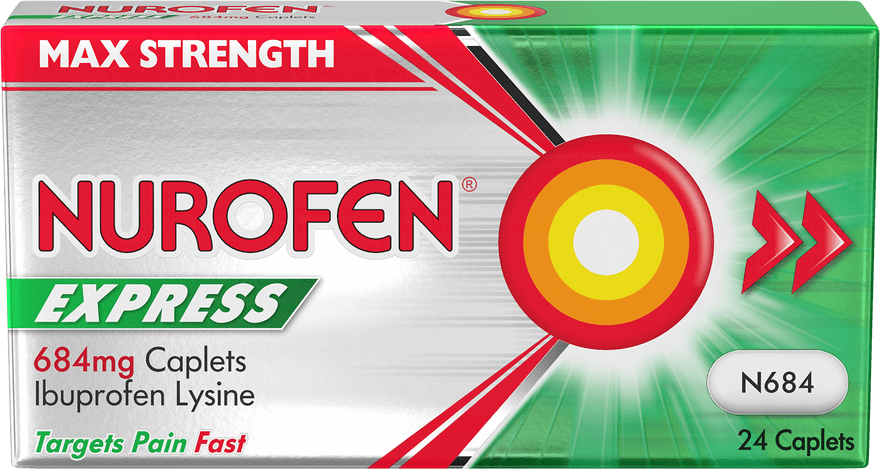 Nurofen Express 684mg Caplets | Nurofen